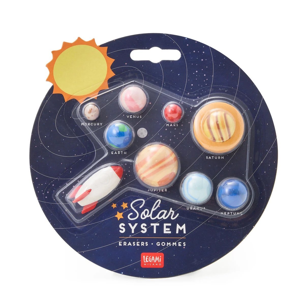 Shop Legami eraser solar system, set online at Modulor