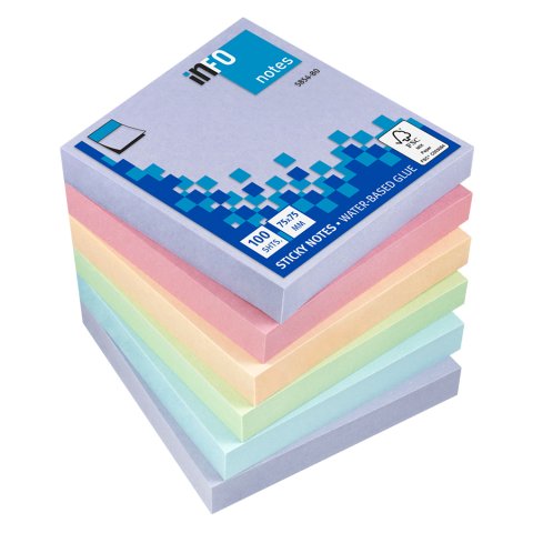 Buy Sticky notes info color mix , FSC online at Modulor