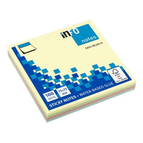 Buy Sticky notes info color mix , FSC online at Modulor