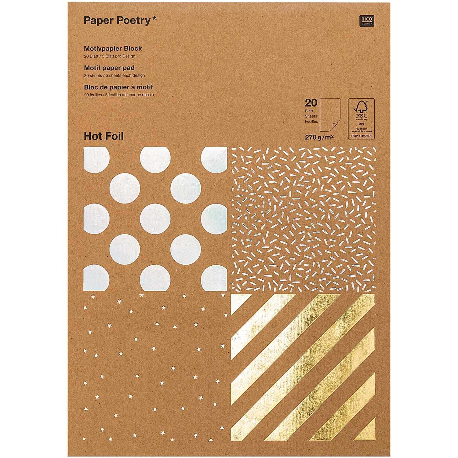Buy Paper Poetry motif paper pad,Hot Foil online at Modulor