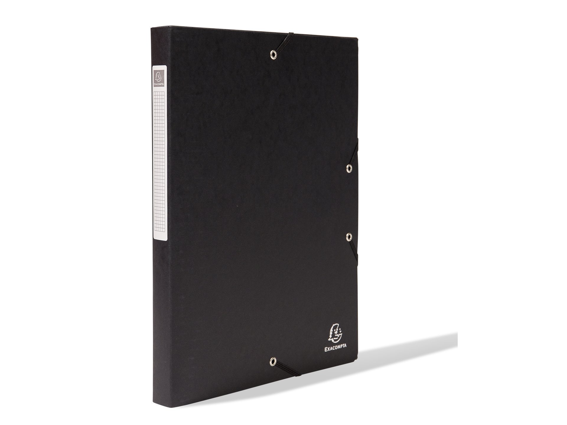 Exacompta Karton-Archivbox mit Gummizug 240 x 320 für DIN A4, schwarz ...